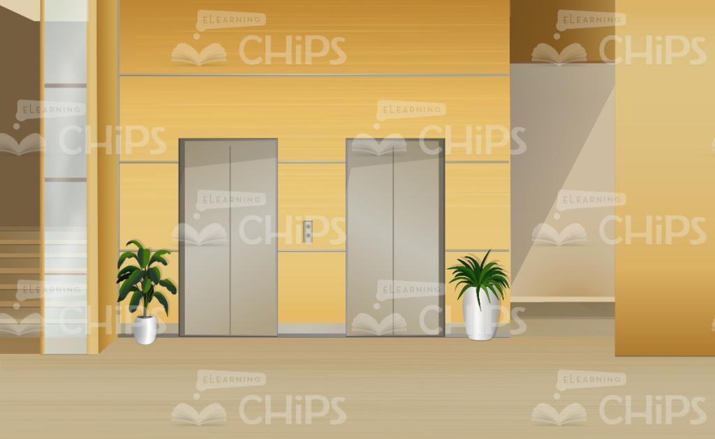 Spacious Entrance Hall Vector Background – eLearningchips