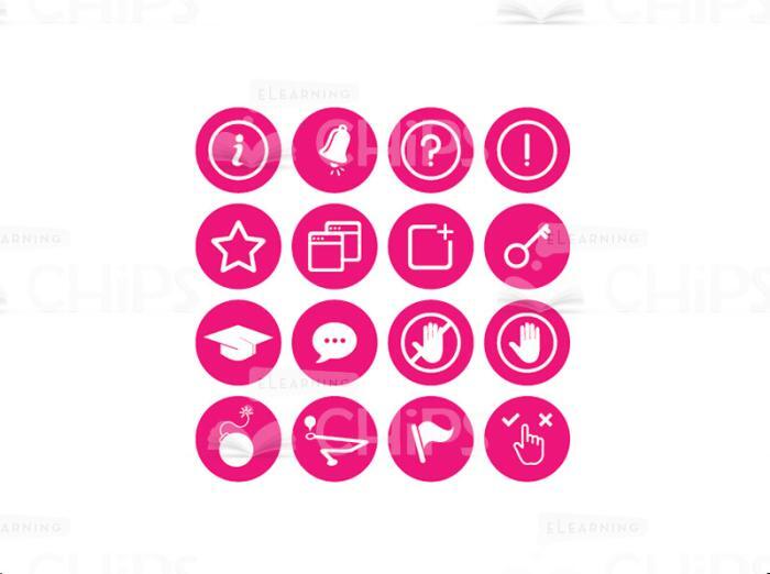 Info Icon Set: Hot pink – eLearningchips