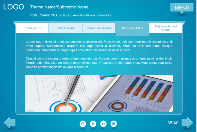 Blue Rectangular Tabs — Storyline Template – eLearningchips
