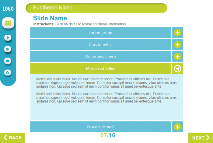 Accordion With Modern Design — Lectora Template – eLearningchips