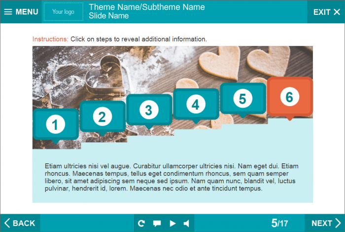 Steps With White Background — Lectora Template – eLearningchips