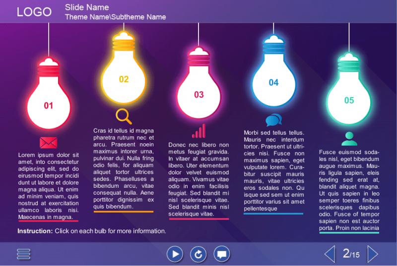 Lightbulbs — Storyline Template – eLearningchips