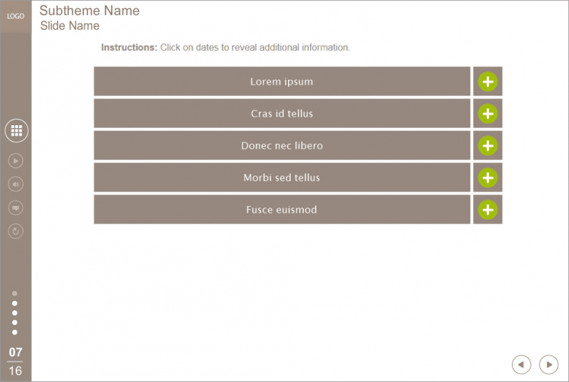 Accordion With Grey Blocks — Lectora Template – eLearningchips