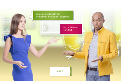 Dialogue At Interview — Storyline Template – eLearningchips