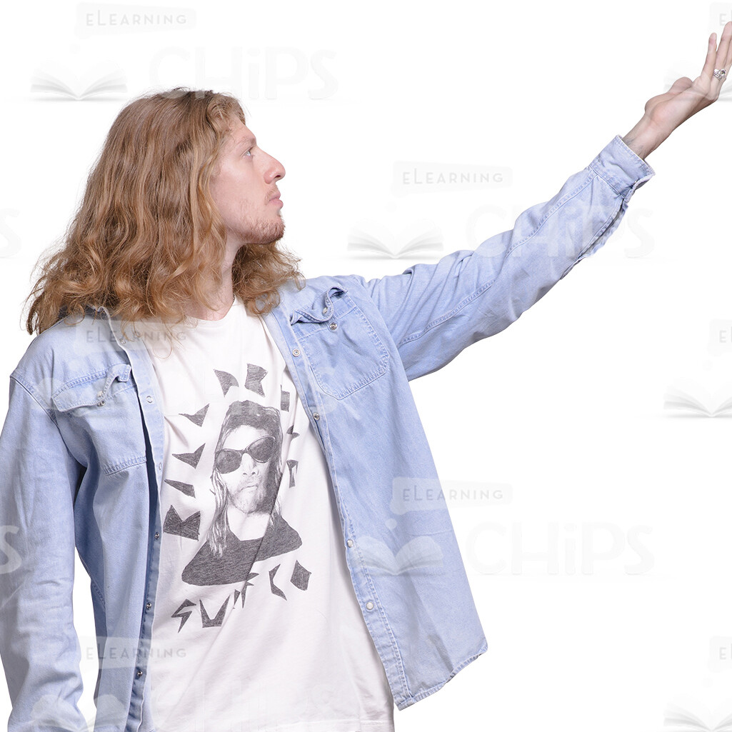 Man Putting Left Hand Up Cutout Photo – eLearningchips