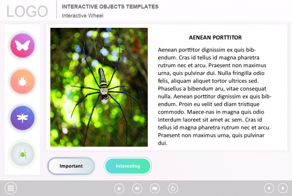 Vertical Tabs With Insects — Storyline Template – eLearningchips