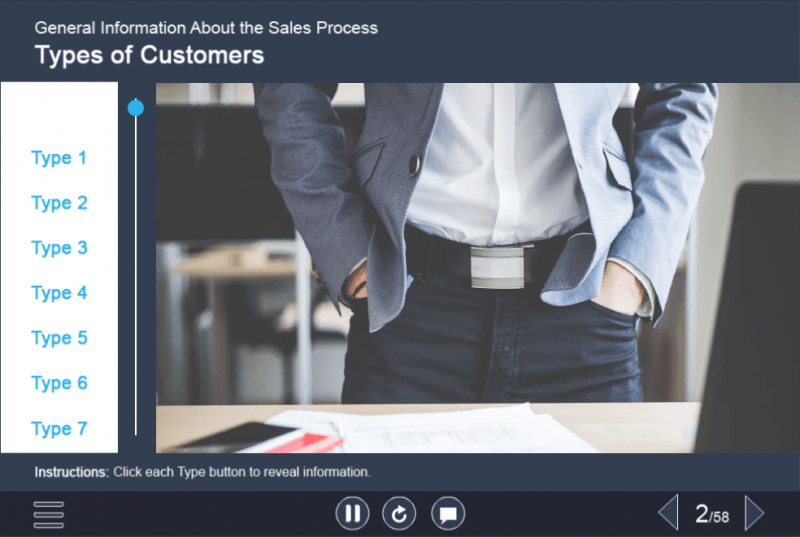 Blue Tabs Over Black Background — Captivate Template – eLearningchips