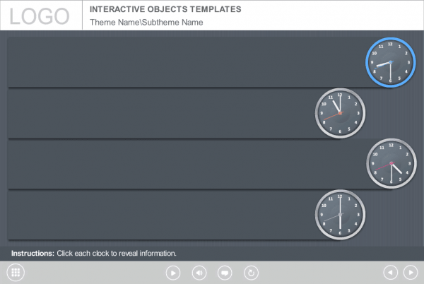 Tabs with Clocks — Storyline Template – eLearningchips