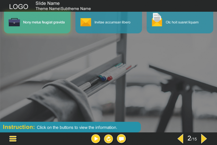 Three Horizontal Tabs — Storyline Template – eLearningchips