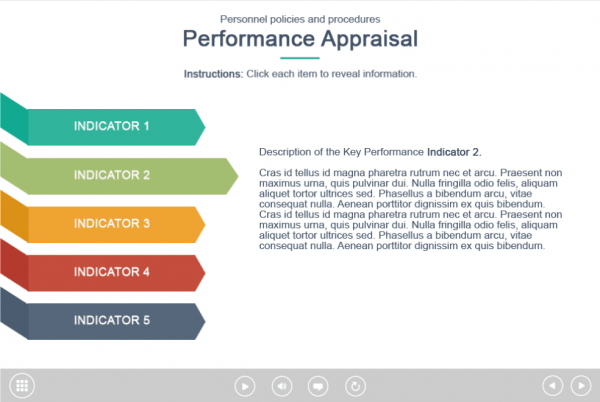 Five Multi-Colored Tabs — Captivate Template – eLearningchips