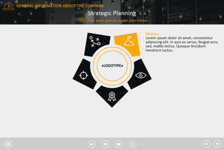 Five Clickable Buttons — Captivate Template – eLearningchips