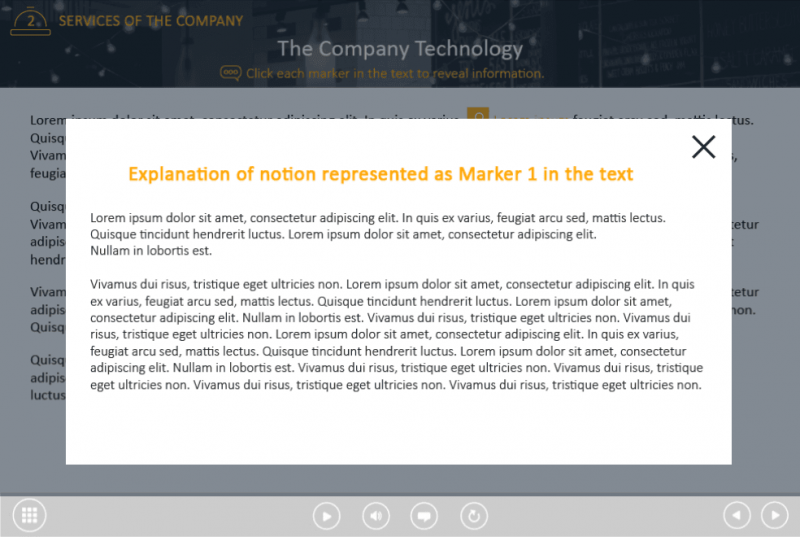 Clickable Text Markers — Captivate Template – eLearningchips