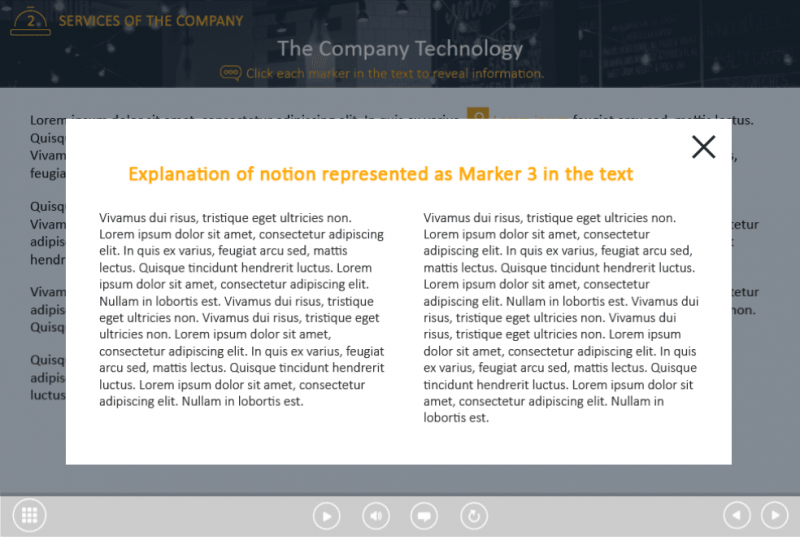 Clickable Text Markers — Captivate Template – eLearningchips