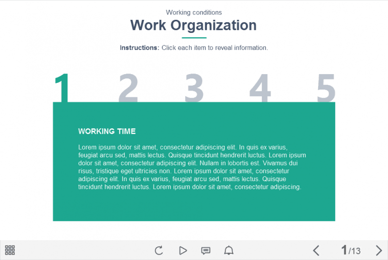 Numbered Tabs — Lectora Template – eLearningchips
