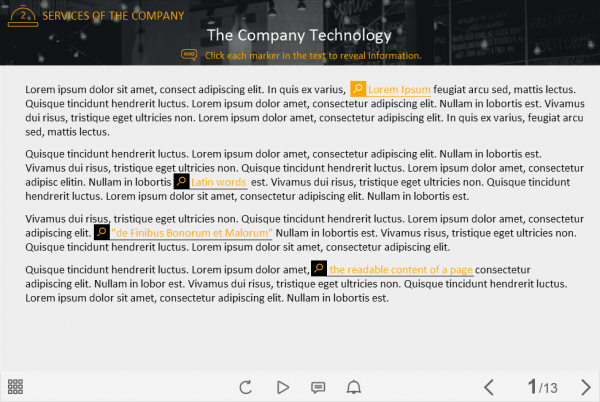 Clickable Text Markers — Lectora Template – eLearningchips