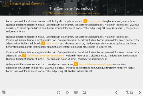 Clickable Text Markers — Lectora Template – eLearningchips