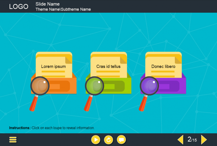 Clickable Magnifiers — Lectora Template – eLearningchips