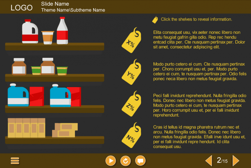 Clickable Shelves — Storyline Template – eLearningchips