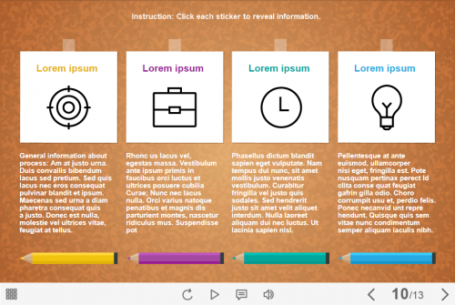 Square Stickers — Lectora Template – eLearningchips