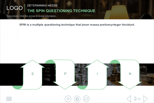 Four Arrowed Buttons — Storyline Template – eLearningchips