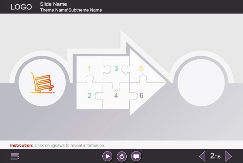 Jigsaw Arrow — Lectora Template – eLearningchips