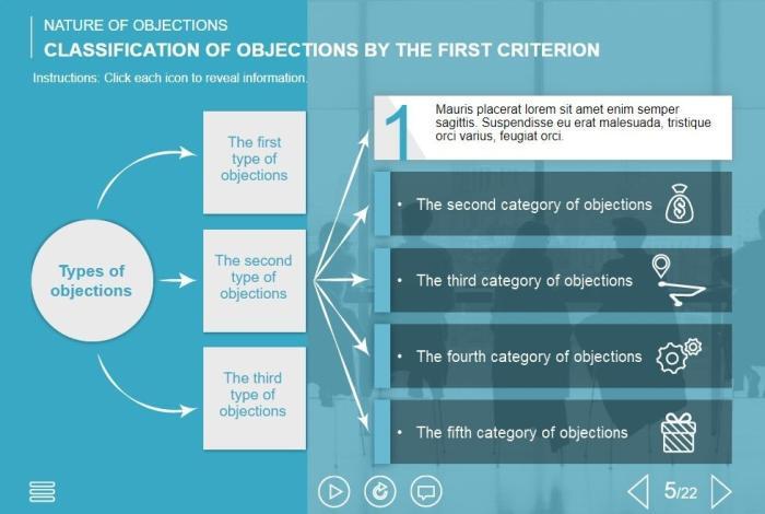 Five Buttons Infographics — Lectora Template – eLearningchips