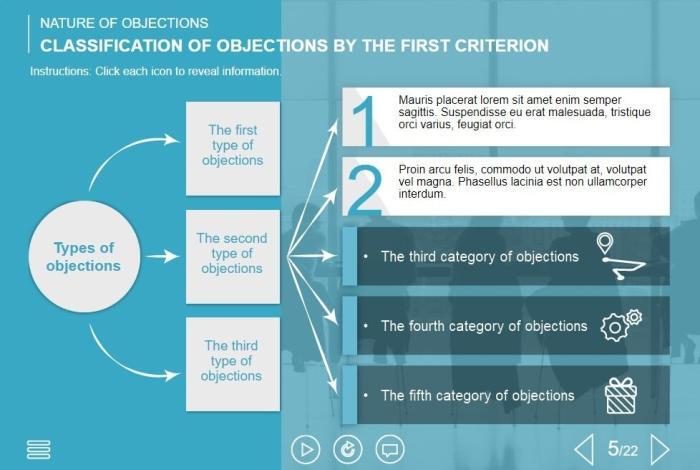 Five Buttons Infographics — Lectora Template – eLearningchips