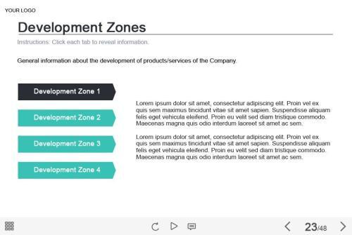 Four Vertical Tabs — Captivate Template – eLearningchips
