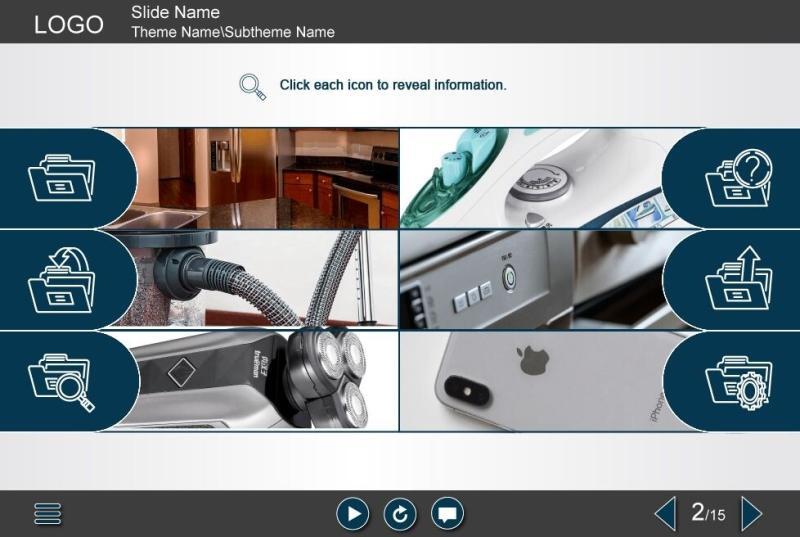 Five-tabbed Battery — Captivate Template – eLearningchips
