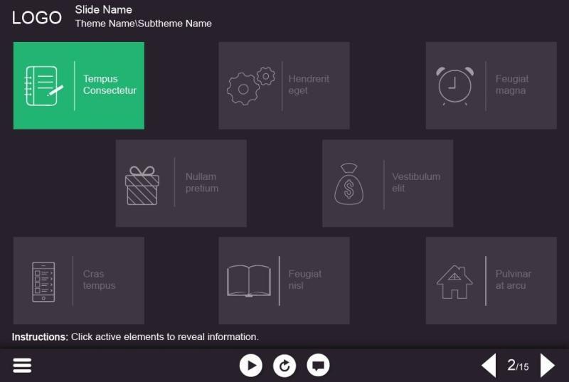 Book with List of Terms — Captivate Template – eLearningchips