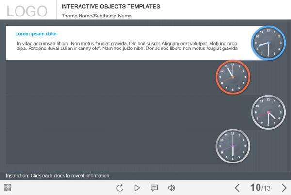Tabs with Clocks — Captivate Template – eLearningchips
