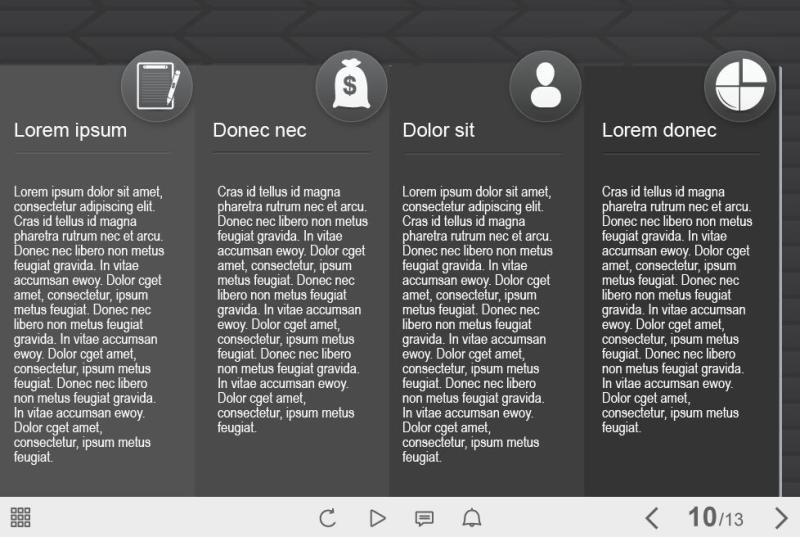 Four Round Tabs — Captivate Template – eLearningchips