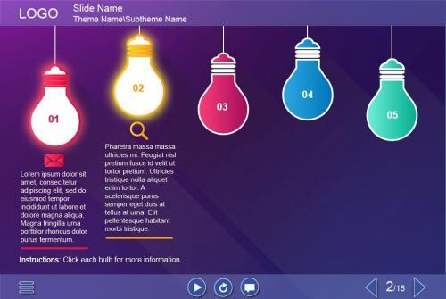 Lightbulbs — Captivate Template – eLearningchips