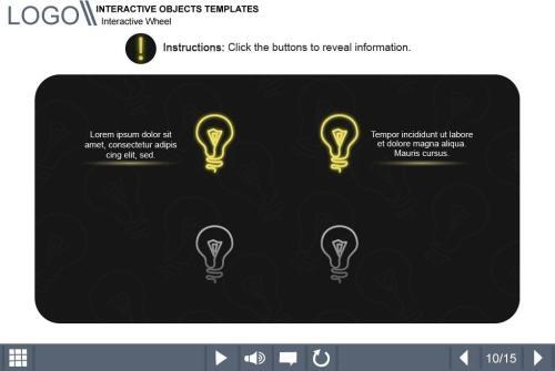 Clickable Light Bulbs — Captivate Template – eLearningchips