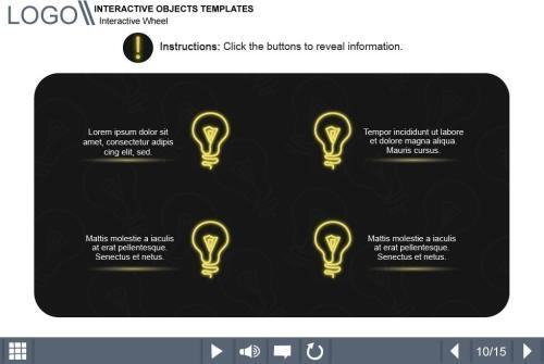 Clickable Light Bulbs — Captivate Template – eLearningchips