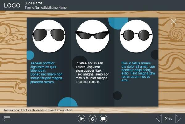 Stylish Black Leaflets — Captivate Template – eLearningchips