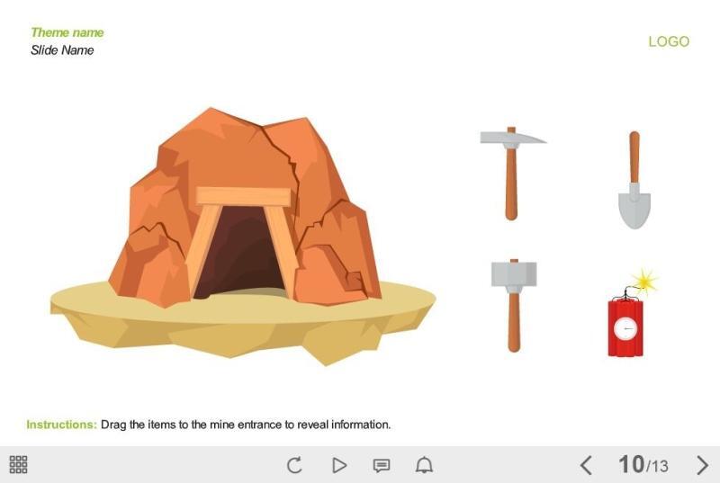 Draggable Mining Tools — Storyline Template – eLearningchips