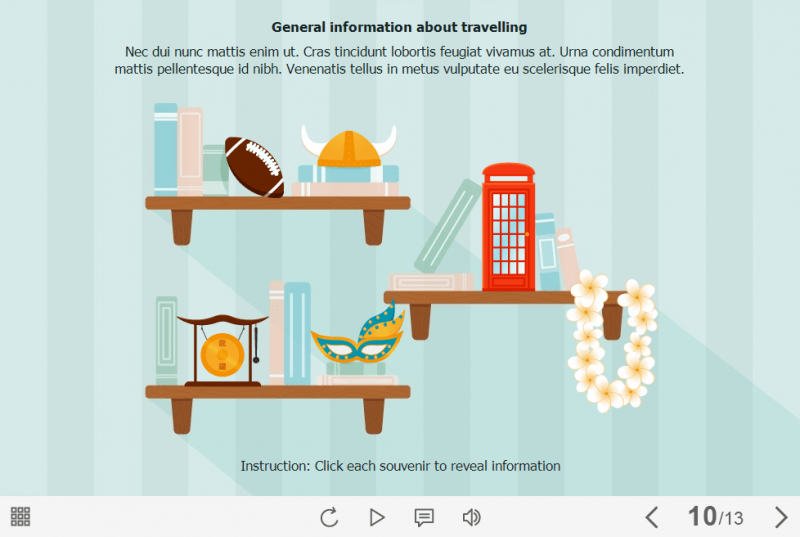 Clickable Items on Shelves — Storyline 3 / 360 Template – eLearningchips