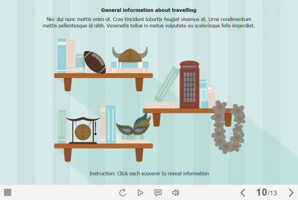 Clickable Items on Shelves — Storyline 3 / 360 Template – eLearningchips