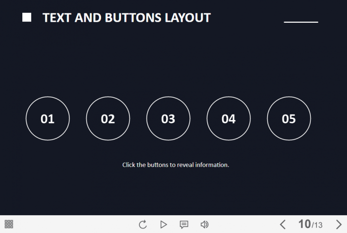 Five Round Buttons — Lectora Template – eLearningchips