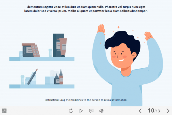 Draggable Medicines — Storyline 3 / 360 Template – eLearningchips