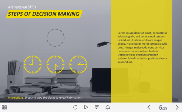 Drag the Clock Faces — Captivate Template – eLearningchips