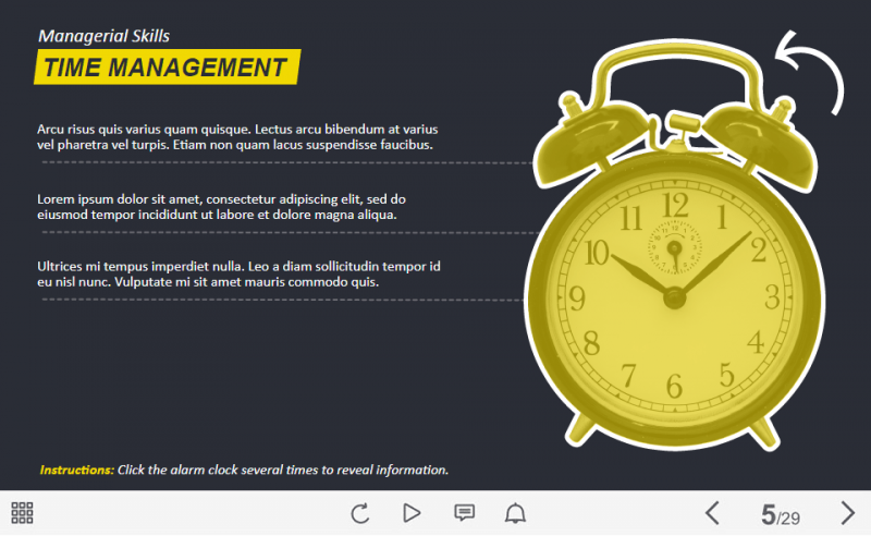Clickable Clocks — Lectora Template – eLearningchips