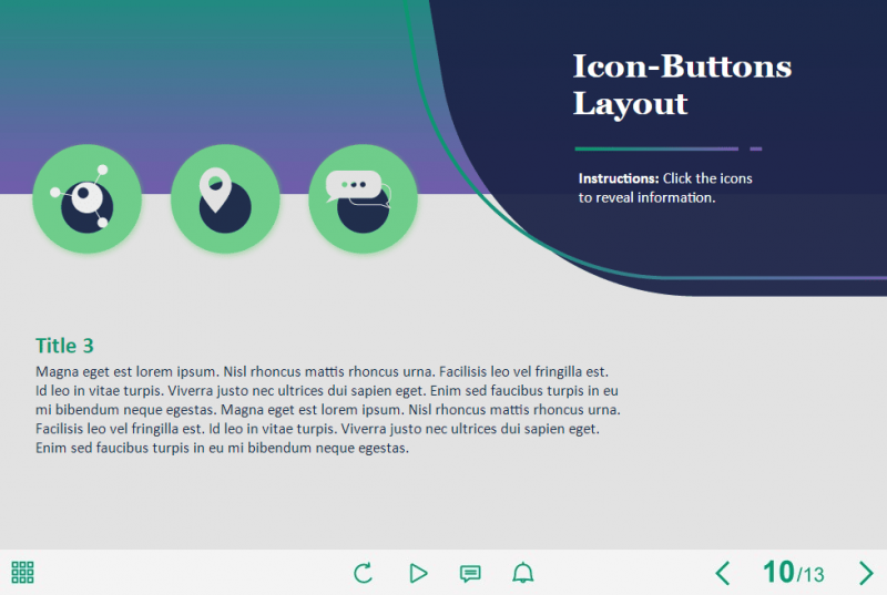 Icon Buttons — Storyline Template – eLearningchips