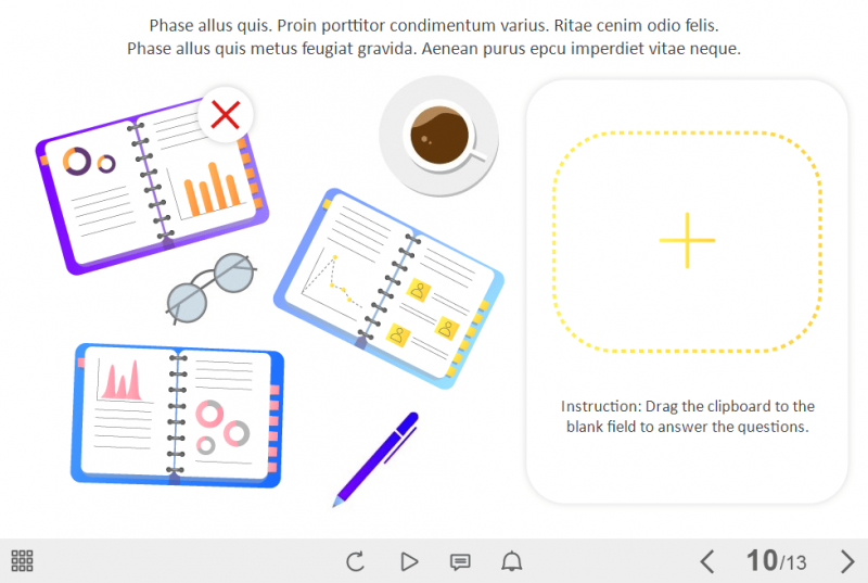 Notepad Quiz — Storyline Template – eLearningchips
