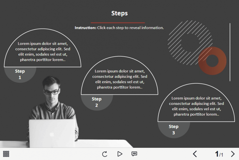 Three Steps — Storyline Template – eLearningchips