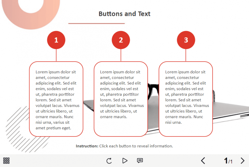 Round Buttons — Storyline Template – eLearningchips