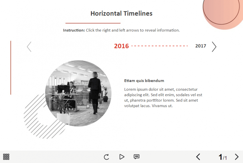 Horizontal Timeline — Storyline Template – eLearningchips