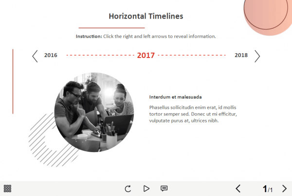 Horizontal Timeline — Storyline Template – eLearningchips