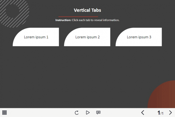 Three Clickable Buttons — Storyline Template – eLearningchips
